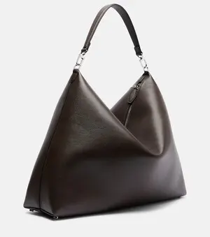 TOTEME Bevel Leather Tote Bag - Brown