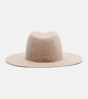 Ruslan Baginskiy Monogram Wool-blend Felt Fedora