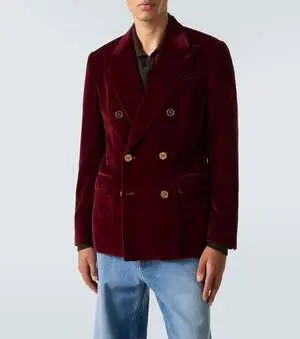Dolce & Gabbana Double-breasted Cotton Velvet Blazer