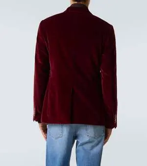 Dolce & Gabbana Double-breasted Cotton Velvet Blazer