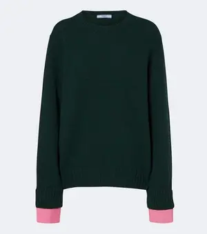 Prada Wool And Cashmere Crewneck Sweater - Green