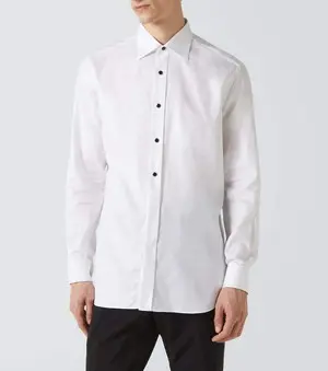 Brioni Cotton Poplin Tuxedo Shirt