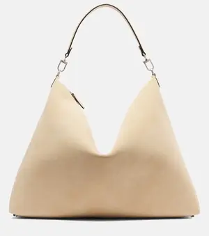 TOTEME Bevel Suede Tote Bag - Beige
