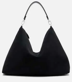 TOTEME Bevel Suede Tote Bag - Black