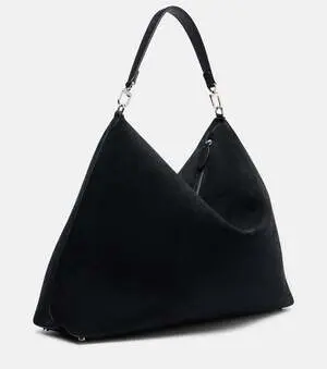 TOTEME Bevel Suede Tote Bag - Black