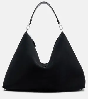 TOTEME Bevel Suede Tote Bag - Black