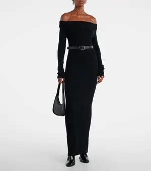Max Mara Wool And Cashmere-blend Maxi Dress