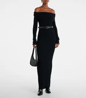 Max Mara Wool And Cashmere-blend Maxi Dress