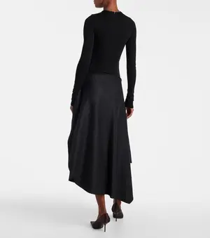 Victoria Beckham Asymmetric Midi Dress