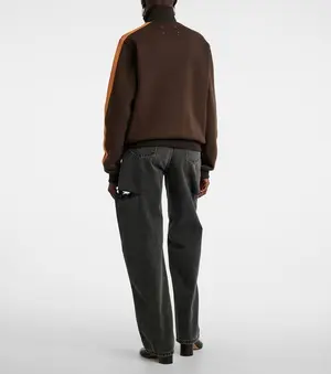 MAISON MARGIELA Cotton-blend Jersey Half-zip Sweatshirt