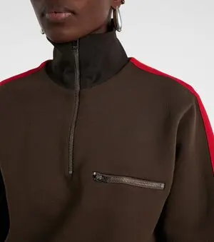 MAISON MARGIELA Cotton-blend Jersey Half-zip Sweatshirt