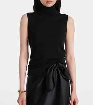 Loro Piana Cashmere Turtleneck Top - Black