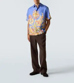 Etro Floral Silk Bowling Shirt