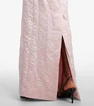 Erdem Embroidered Satin Gown