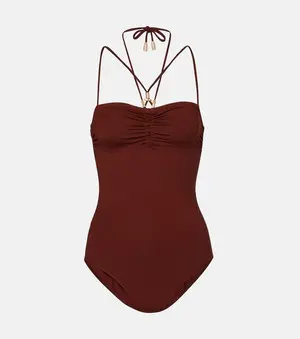 ERES Odyssée Gathered Swimsuit - Brown