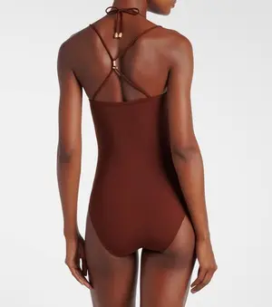 ERES Odyssée Gathered Swimsuit - Brown