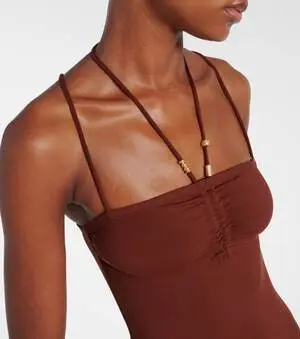 ERES Odyssée Gathered Swimsuit - Brown