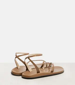 THE ROW Hugh Leather Sandals - Green