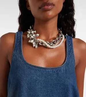 Simone Rocha Distressed Denim Minidress