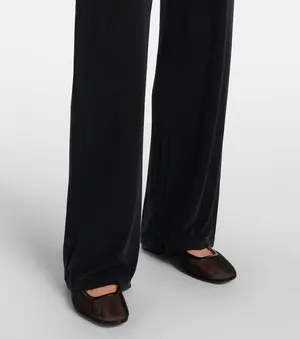 AYA MUSE Gathered High-rise Straight Pants