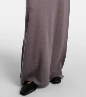 AYA MUSE Reed Halterneck Maxi Dress - Grey