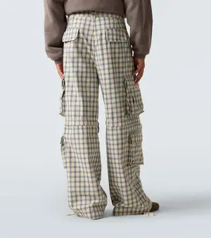 ERL Checked Cotton Cargo Trousers