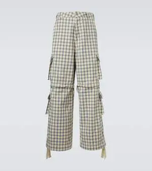 ERL Checked Cotton Cargo Trousers