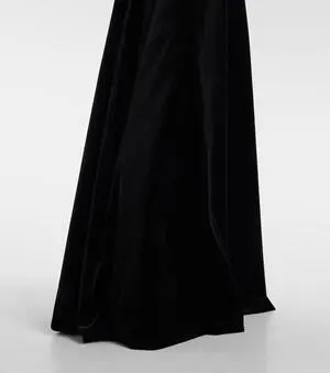 Max Mara Open-back Cotton Velvet Gown