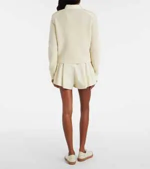 Moncler Down-paneled Wool And Cashmere Cardigan - White