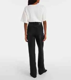 TOTEME High-rise Wide-leg Jeans - Black