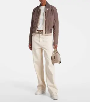 TOD'S Suede Bomber Jacket