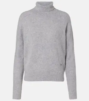 Victoria Beckham Wool-blend Turtleneck Sweater - Grey