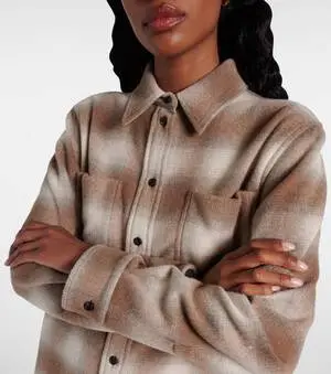 Loro Piana Checked Wool And Cashmere Overshirt