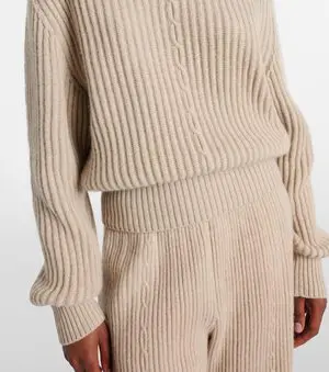 Loro Piana Plane Tree Ribbed-knit Cashmere Sweater