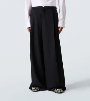 Dries Van Noten Wool Wide-leg Pants