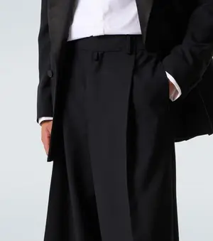 Dries Van Noten Wool Wide-leg Pants