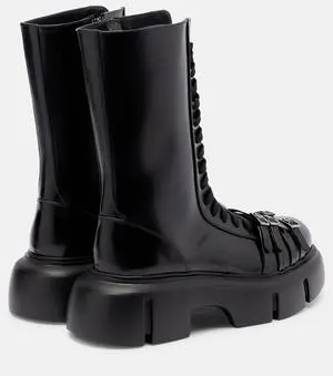 Simone Rocha Leather Platform Combat Boots