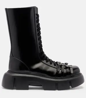 Simone Rocha Leather Platform Combat Boots