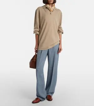 Loro Piana Cashmere Polo Sweater - Beige
