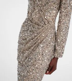Jenny Packham Marie Sequined Gown - Beige