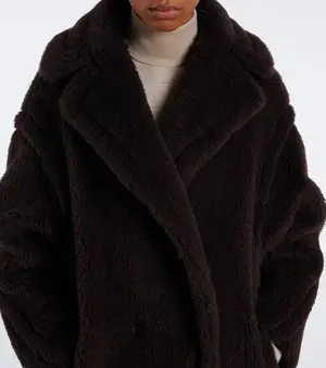 Max Mara Alpaca, Wool, And Silk Teddy Coat - Brown