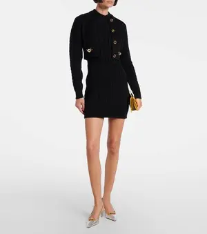 PATOU Cable-knit Wool And Cashmere Cardigan