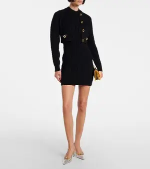 PATOU Cable-knit Wool And Cashmere Cardigan