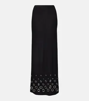 Rabanne Embellished Maxi Skirt - Black