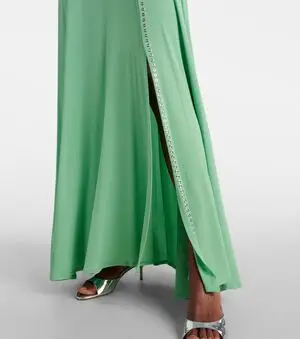 Rabanne Embellished Maxi Skirt - Green