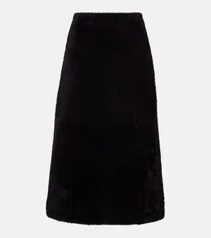 YVES SALOMON Shearling Maxi Skirt