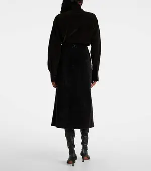 YVES SALOMON Shearling Maxi Skirt