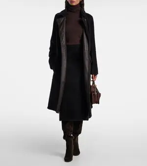 YVES SALOMON Shearling Maxi Skirt