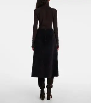 YVES SALOMON Shearling Maxi Skirt