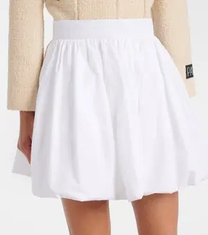 PATOU Cotton Poplin Miniskirt - White